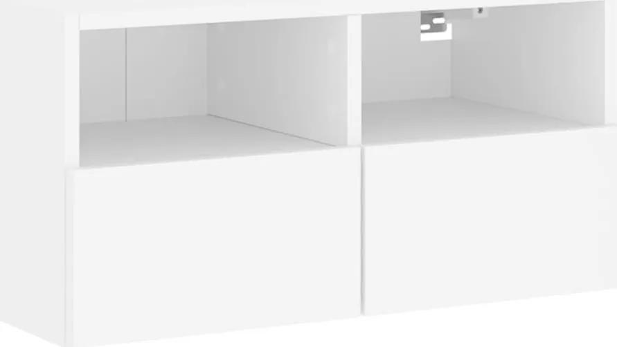 vidaXL 4dílná obývací stěna kompozitní dřevo [3216500] Barva: Černá