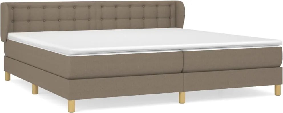 Box spring postel s matrací taupe 200x200 cm textil 3127153