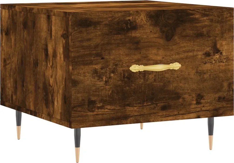 vidaXL Konferenční stolek 50 x 50 x 40 cm kompozitní dřevo [829358] Barva: hnědý dub