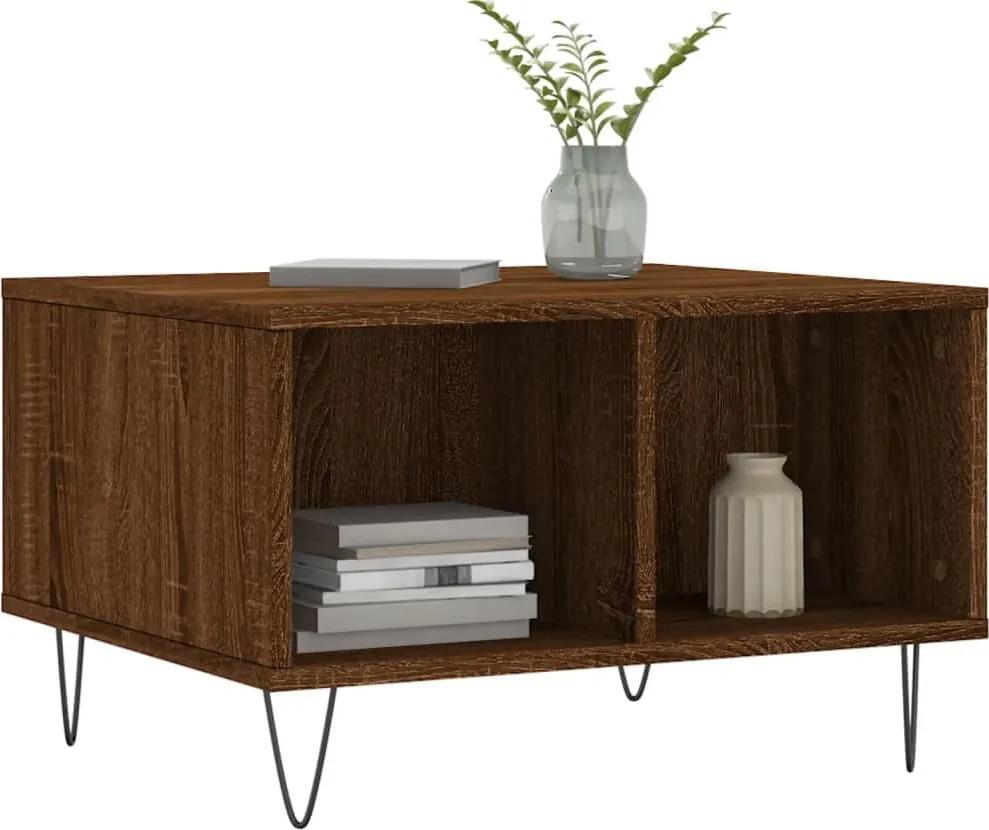 vidaXL Konferenční stolek 60x50x36,5 cm kompozitní dřevo [830547] Barva: bílá s vysokým leskem