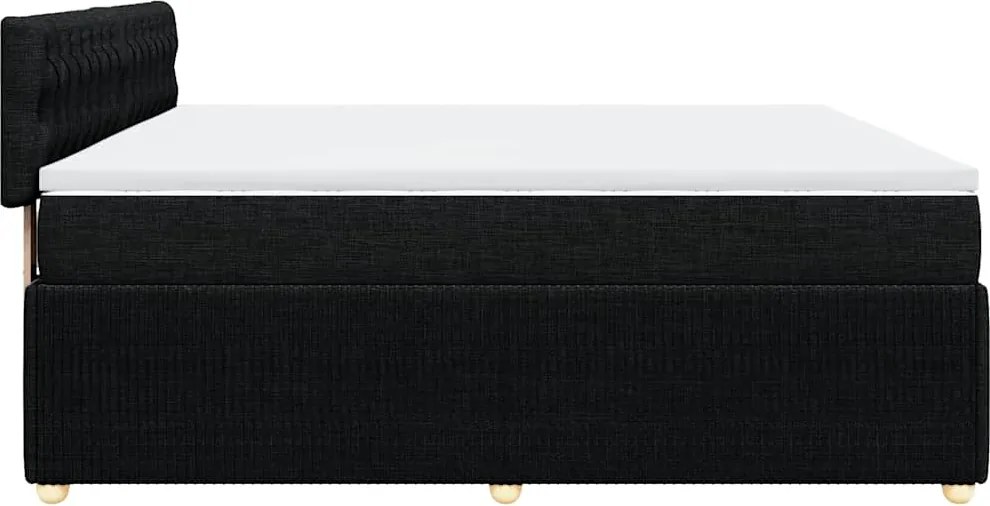 Box spring postel s matrací černá 200x200 cm textil 3287572