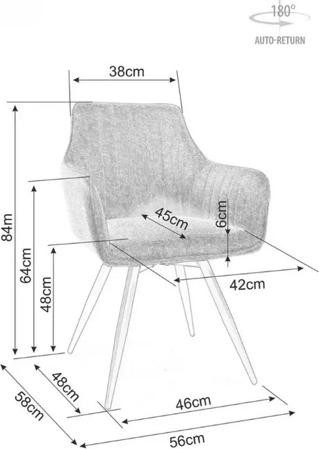 Jídelní židle BALLO BREGO šedá