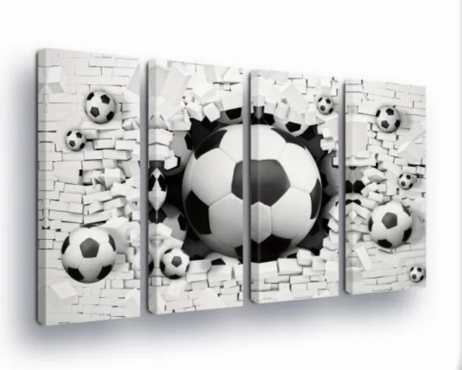 Obraz 120x80 Fotbal stěna dynamika pohyb sport hra energie výbuch