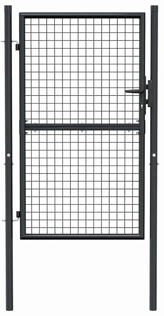 vidaXL Marketos Pletivá zahradní branka pozinkovaná ocel 100 x 150 cm šedá