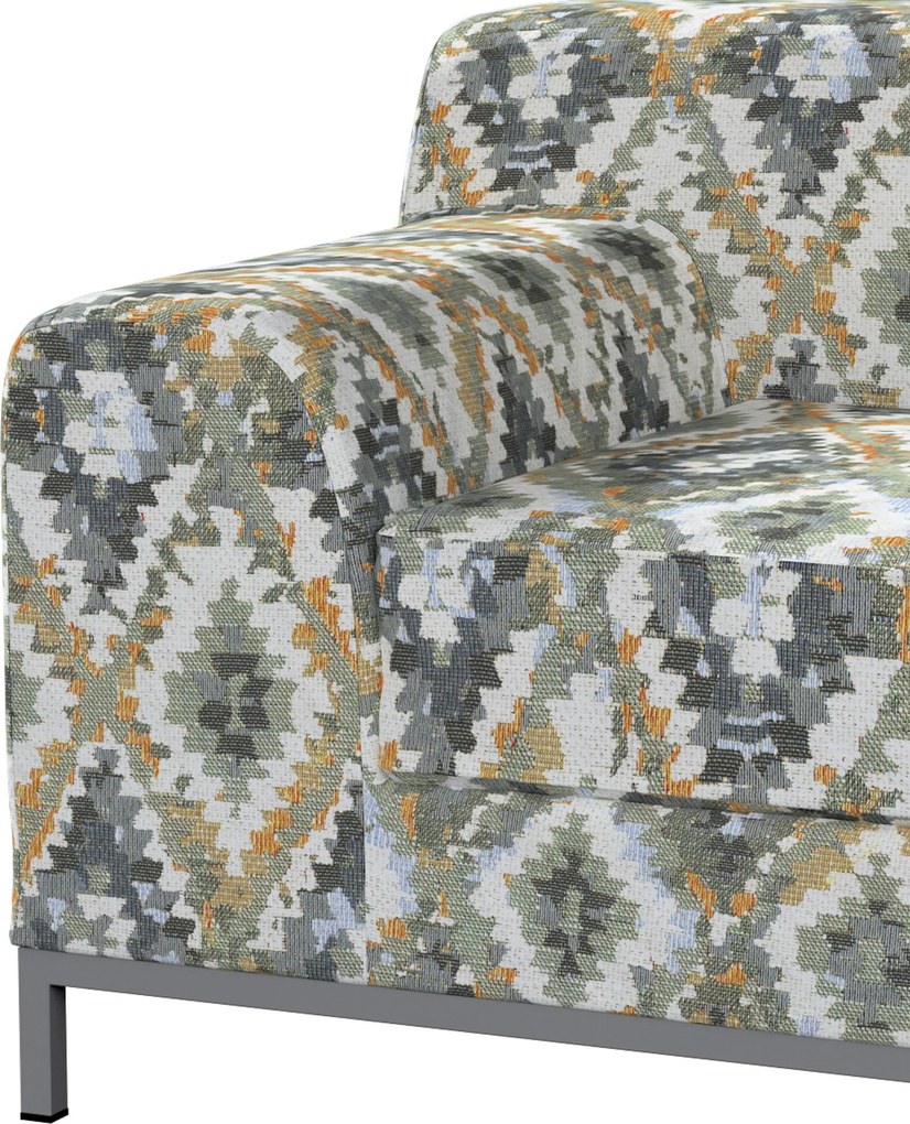 Potah na pohovku IKEA , levé provedení Kramfors 2-místná barva modrá látka pletený vzor, vzorované