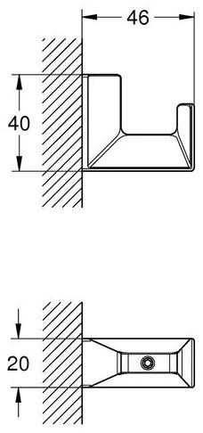 Grohe Selection Cube Háček na koupací plášť G40782000