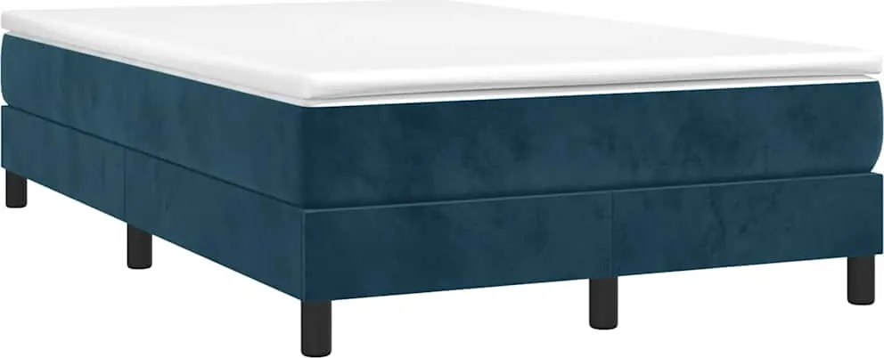 Box spring postel s matrací tmavě modrá 120x190 cm samet 3269681
