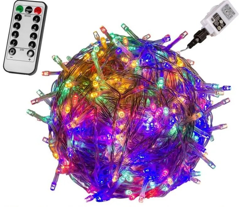 VOLTRONIC® 62884 Vánoční řetěz - 600 LED, barevný + ovladač