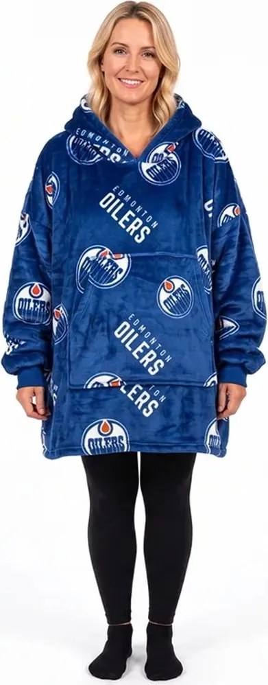 Mikinová televizní deka NHL Edmonton Oilers - vel. S