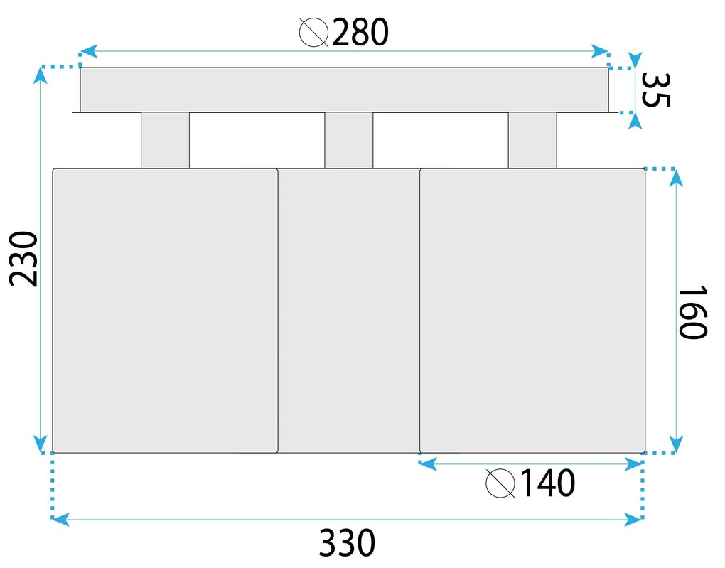 Toolight Stropní osvětlení Boho APP1819-3CPR černé