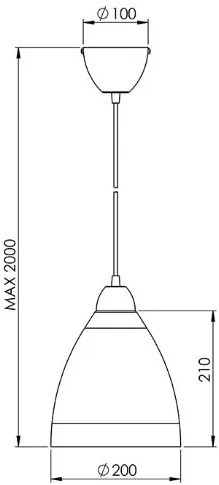 Fabas luce Fabas Provenza 2907, závěsné svítidlo, 1x60W, kov, bílé stínítko, průměr 20cm