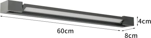 Brilagi - LED Venk. nást. svítidlo AQUA LINE LED/18W/230V 60 cm IP44 antr CRI 90