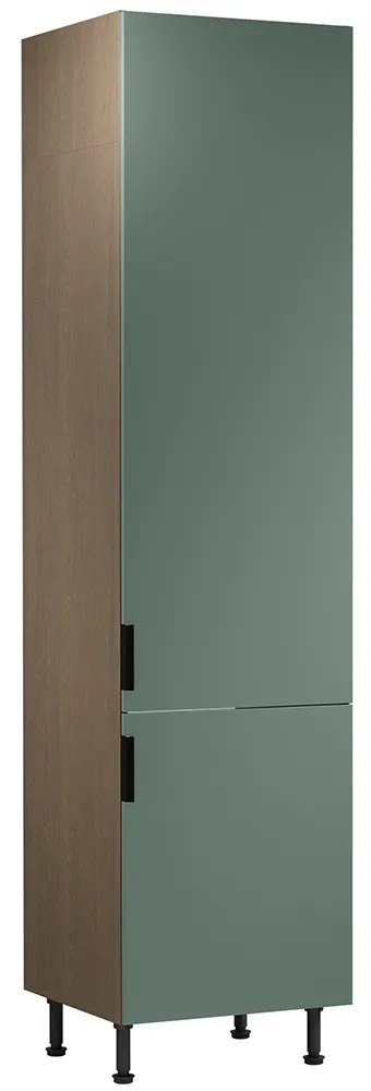 SORENTO bg | vysoká skříňka D60ZLN na vestavnou lednici | 60 cm | PRAVÁ | baltic/zelená
