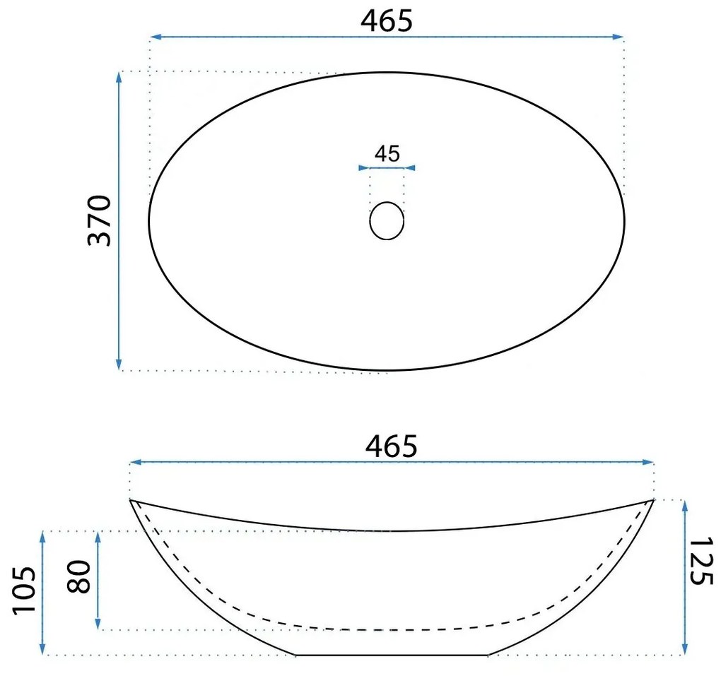 Deskové umyvadlo z kompozitního kamene REA LEONA 46,5x37 cm, béžové - imitace kamene