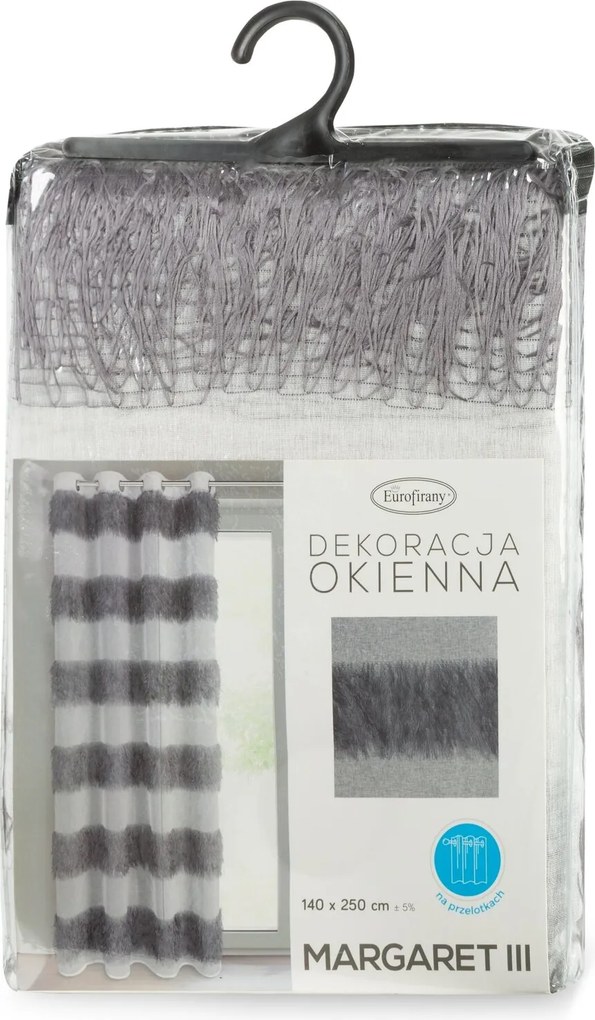 ZÁCLONA NA KROUŽCÍCH MARGARET3 140X250 CM VÍCEBAREVNÁ