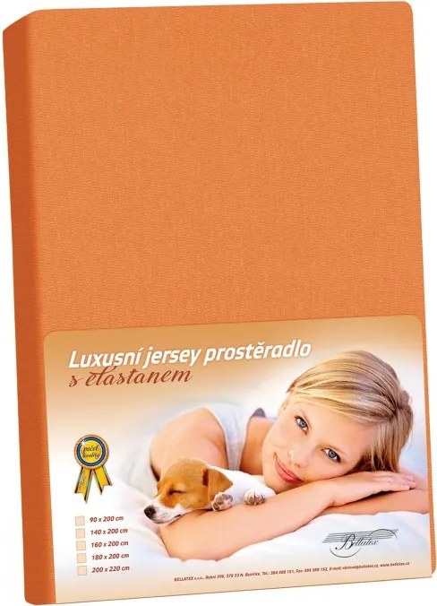 Bellatex Jersey LUX Oranžová 90x200 cm