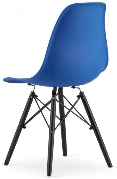 Jídelní židle OSAKA modrá (černé nohy)