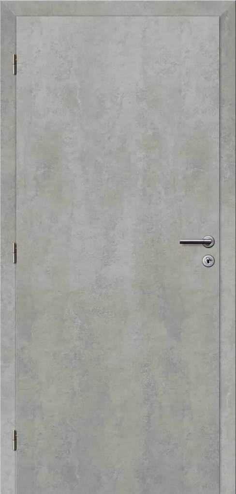 Solodoor Interiérové dveře 90 L, 90 × 197 cm, fólie, levé, beton, plné