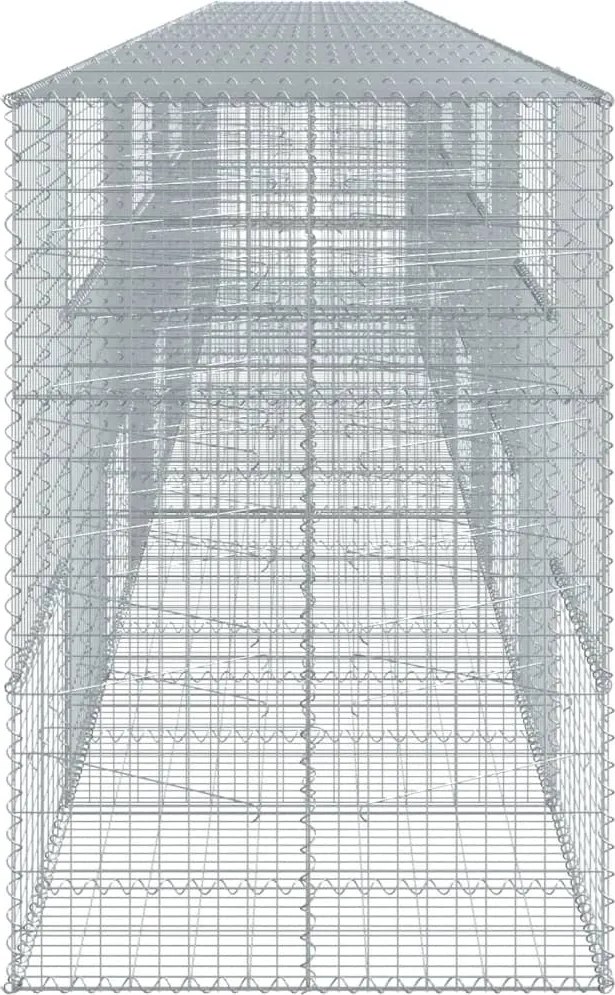 Gabionový koš s víkem 1 000 x 100 x 150 cm pozinkované železo 3295222