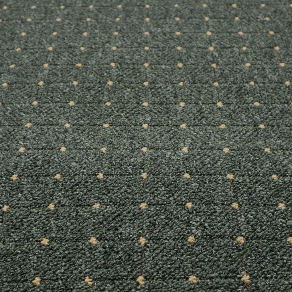 Condor Carpets, Kusový koberec Udinese zelený kruh, 400x400 (průměr) kruh, zelená, chodba / předsíň