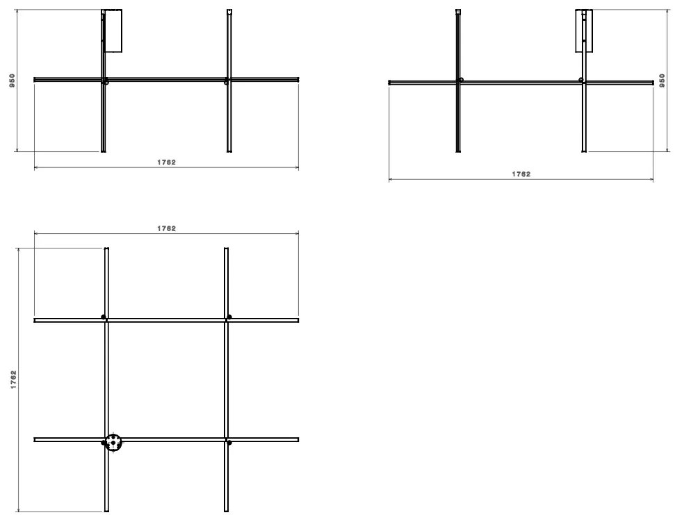 Flos Coordinates C4 CLIII, stropní svítidlo, anodizovaná champagne, 147W 2700K