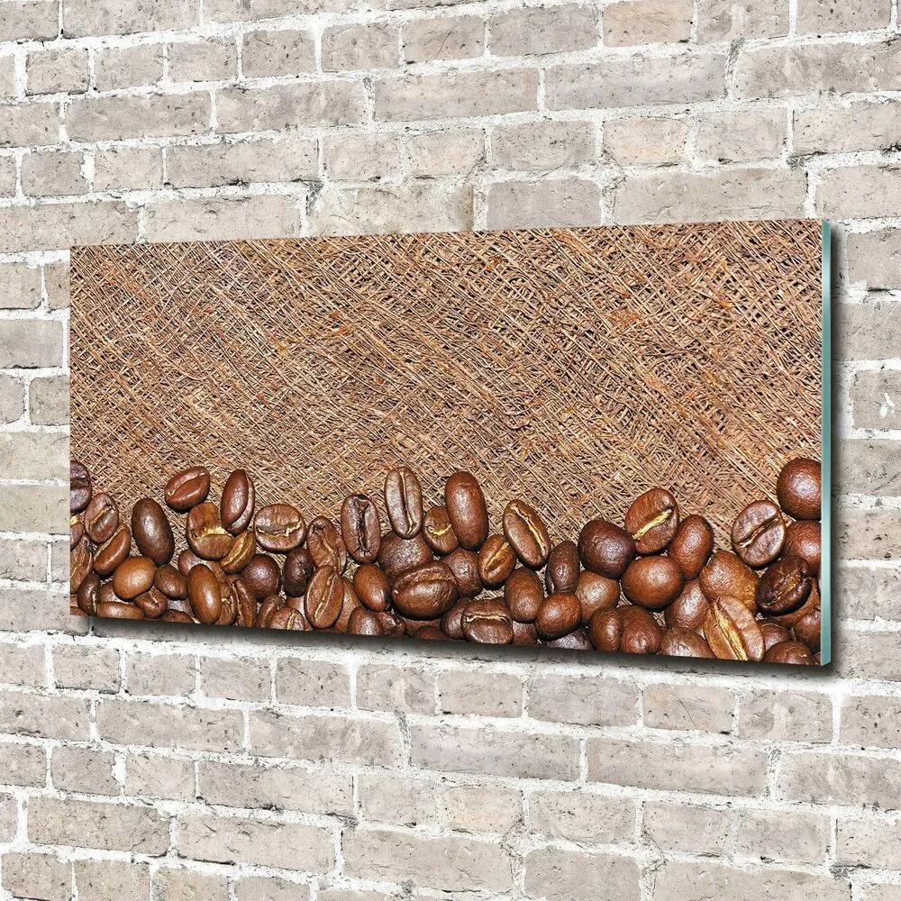 Wallmuralia Foto obraz skleněný horizontální Zrnka kávy 140x70 cm