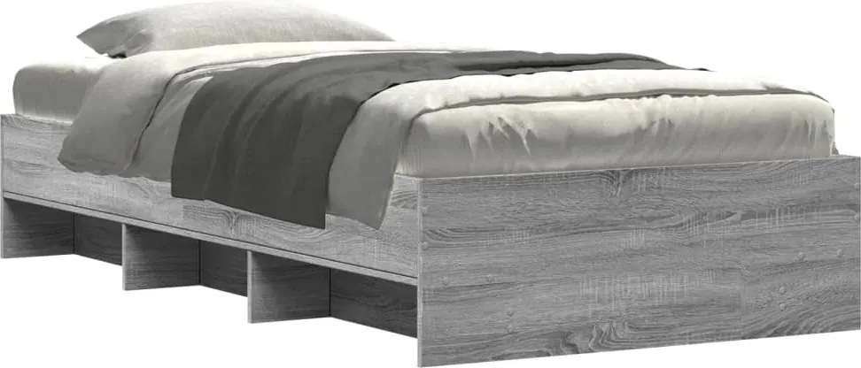 Rám postele šedý sonoma 75 x 190 cm kompozitní dřevo 3295714