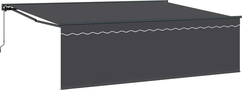 Stahovací markýza Antracit 450 × 300 cm Polyester a hliník 3330873