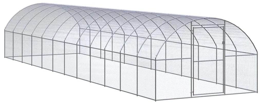 Venkovní klec pro kuřata 3 x 12 x 2 m pozinkovaná ocel 3095468