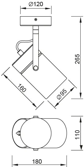 Mantra Aruba stropní spotové svítidlo 1xE27, matná bílá, průměr 9,5cm
