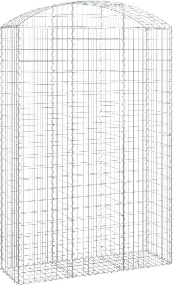 Klenutý gabionový koš 150 x 50 x 220/240 cm pozinkované železo 153461