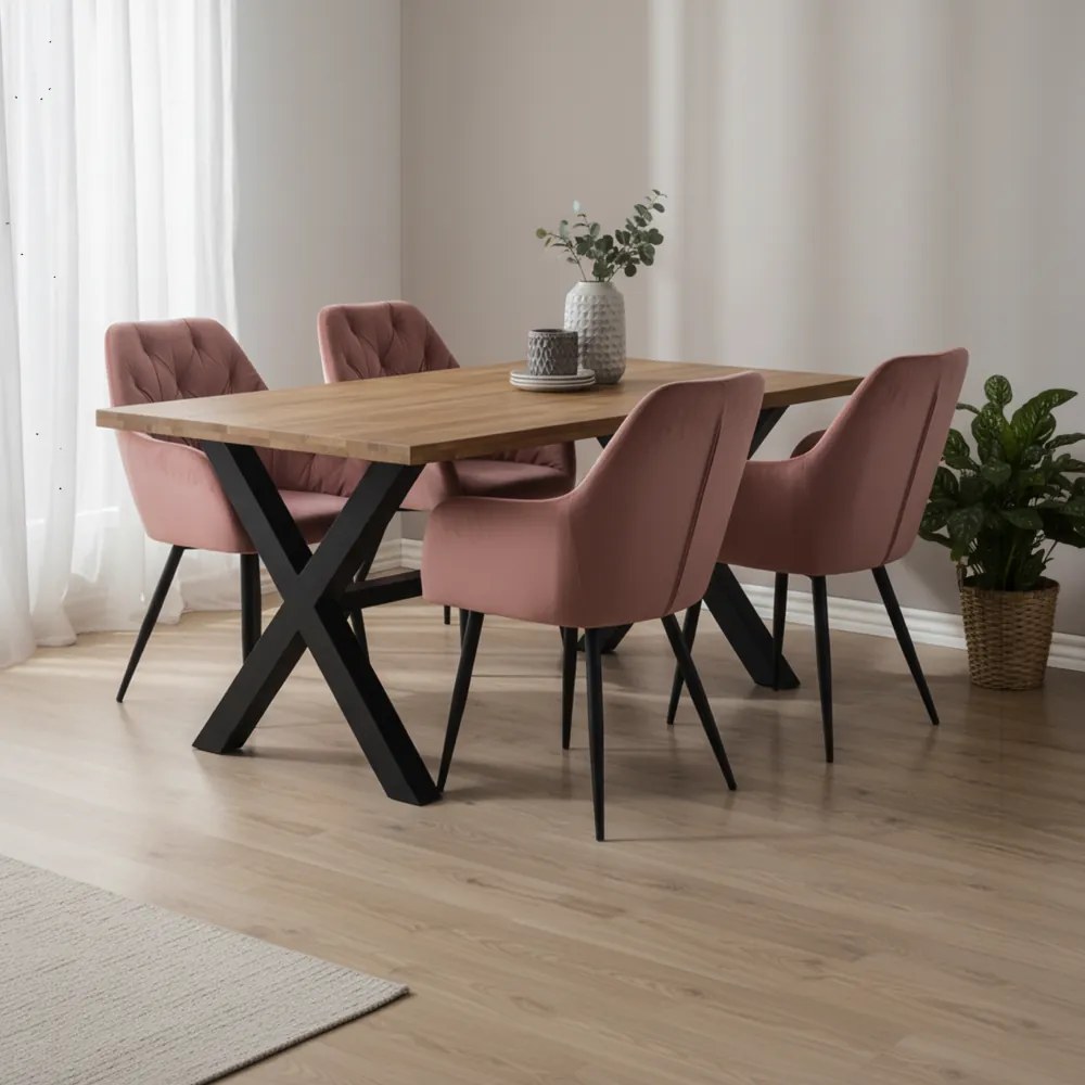 Designové křeslo, tmavě růžová Velvet látka, VERIO NEW