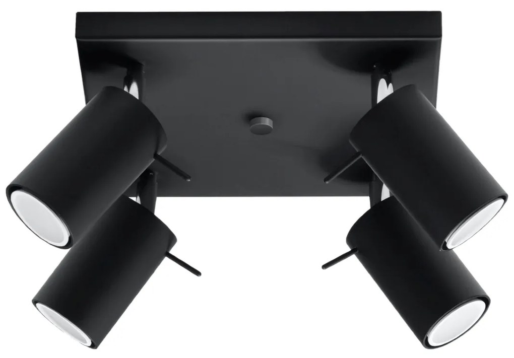 Sollux Lighting Stropní svítidlo RING 4 Černá