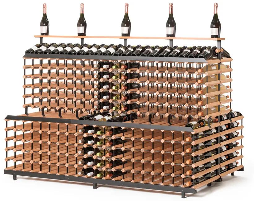 Patrový stojan na víno RAXI s kapacitou 720 lahví, oboustranný