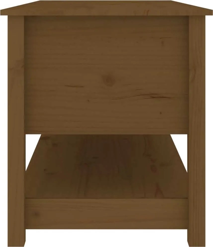vidaXL Konferenční stolek medově hnědý 102x49x55 cm masivní borovice [820924]