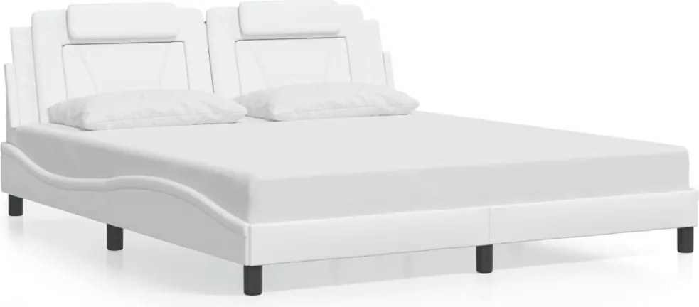 Rám postele Viana s LED bez matrace bílý 180 x 200 cm 3214037