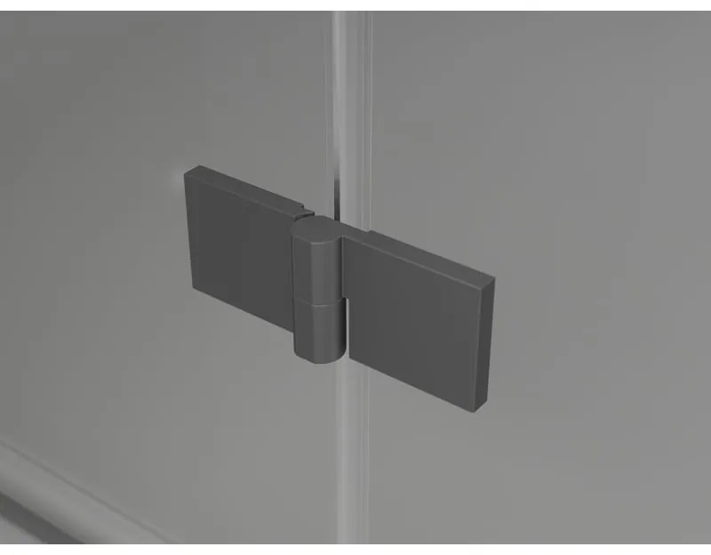 Mexen, Mexen Lunar L Otočné pravé sprchové dveře 80 cm, transparentní, pistolový kov - 834L-080-000-95-00-P