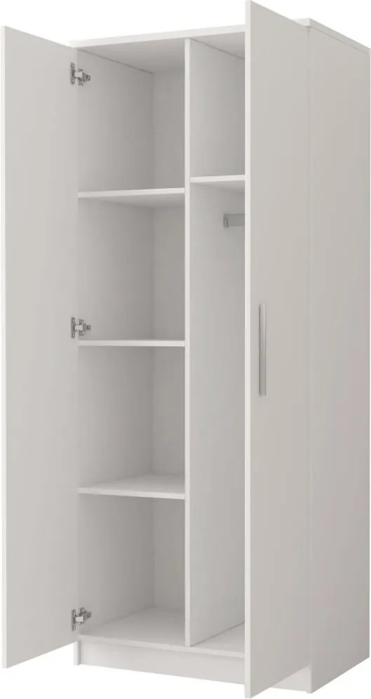 IDZ Šatní skříň OMEGA I 2D 06, 80 cm Bílá
