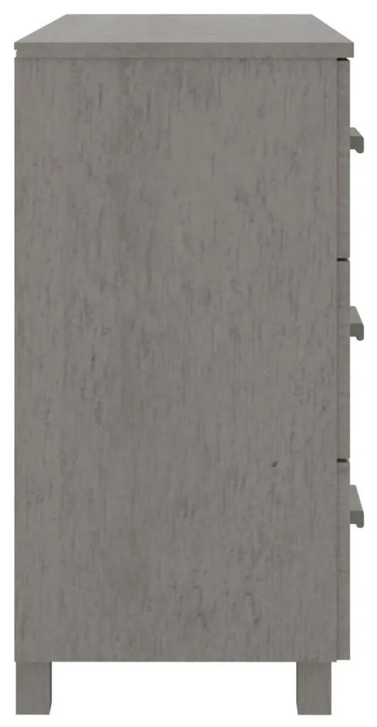 Příborník HAMAR světle šedý 90 x 40 x 80 cm masivní borovice,  340431