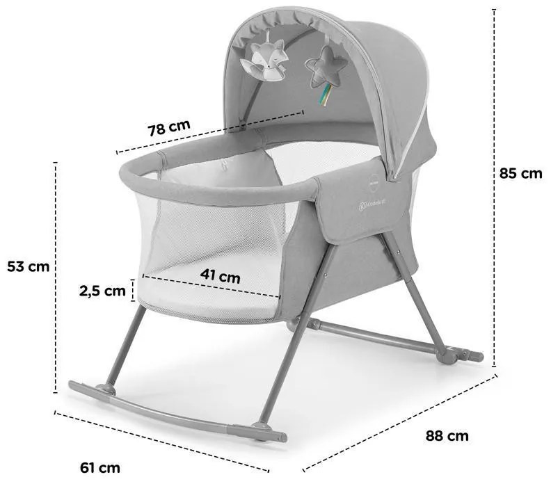 Kinderkraft Postýlka dětská 3v1 Lovi Béžová