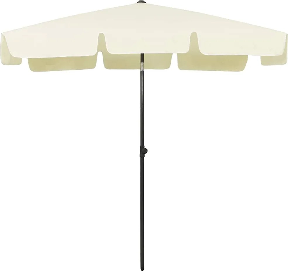 Plážový slunečník pískově žlutý 200 x 125 cm 314727