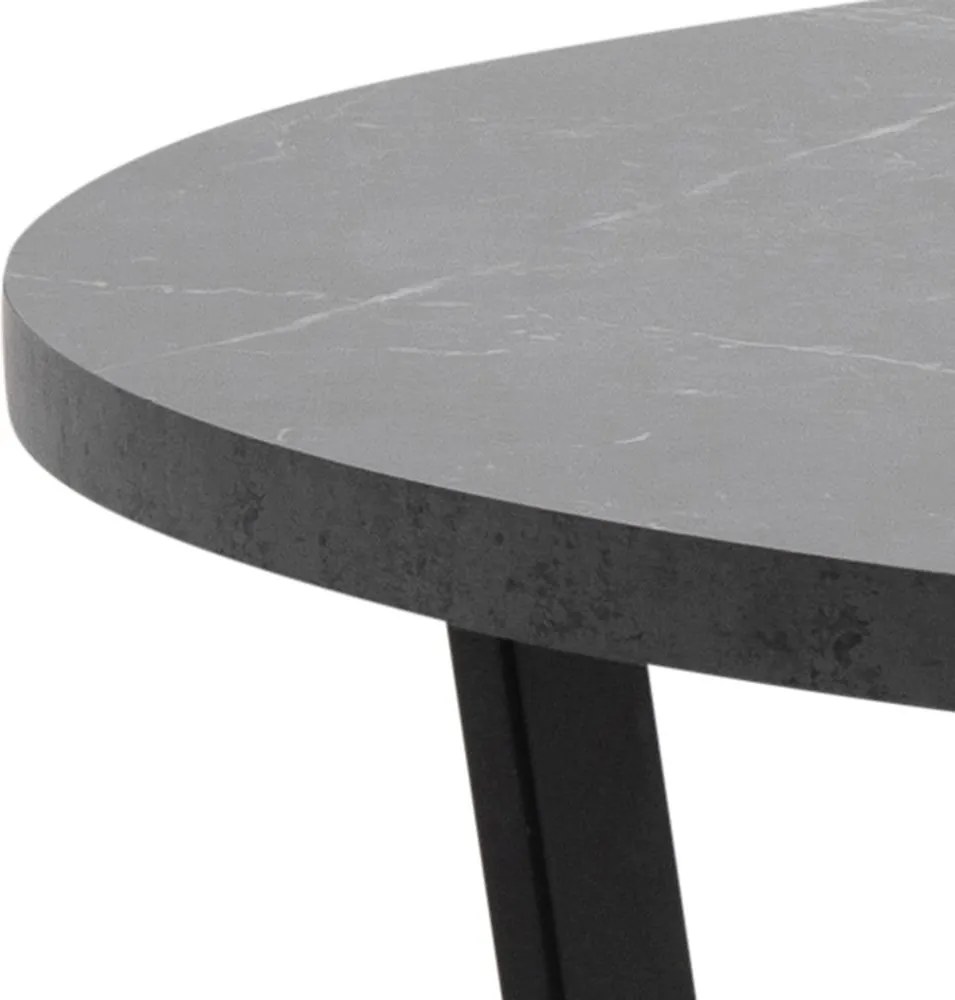 ACTONA Kulatý jídelní stůl AMBLE černý ⌀110 cm