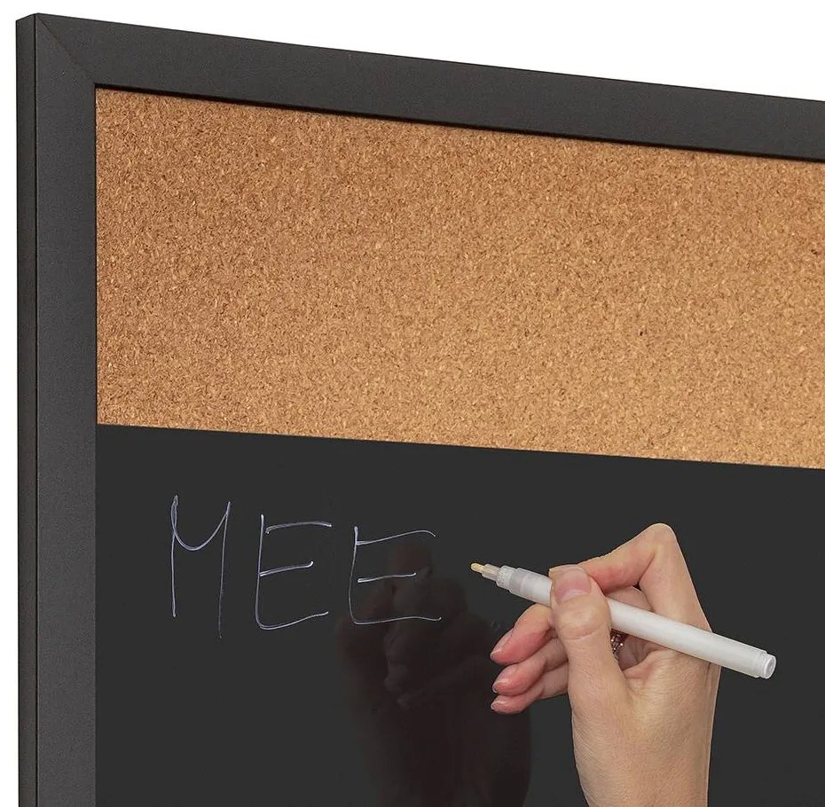 Combi Board blackboard / korek 60 × 90 cm, černá