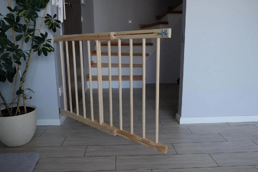 PP Dřevěná bezpečnostní zábrana dveře, schody 72-122 cm výška 74 cm