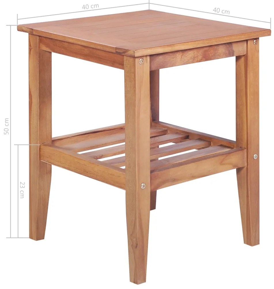 vidaXL Marketos Konferenční stolek 40 x 40 x 50 cm čtvercový masivní teak