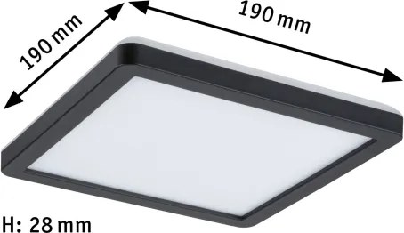 Paulmann 79920 - LED/11,2W Stmívatelný panel ATRIA 230V 3000K 19x19 cm černá