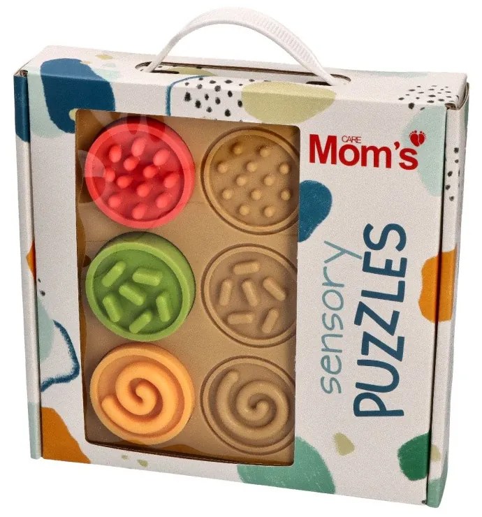 Mom´s care Puzzle senzorická kolečka, pastelová