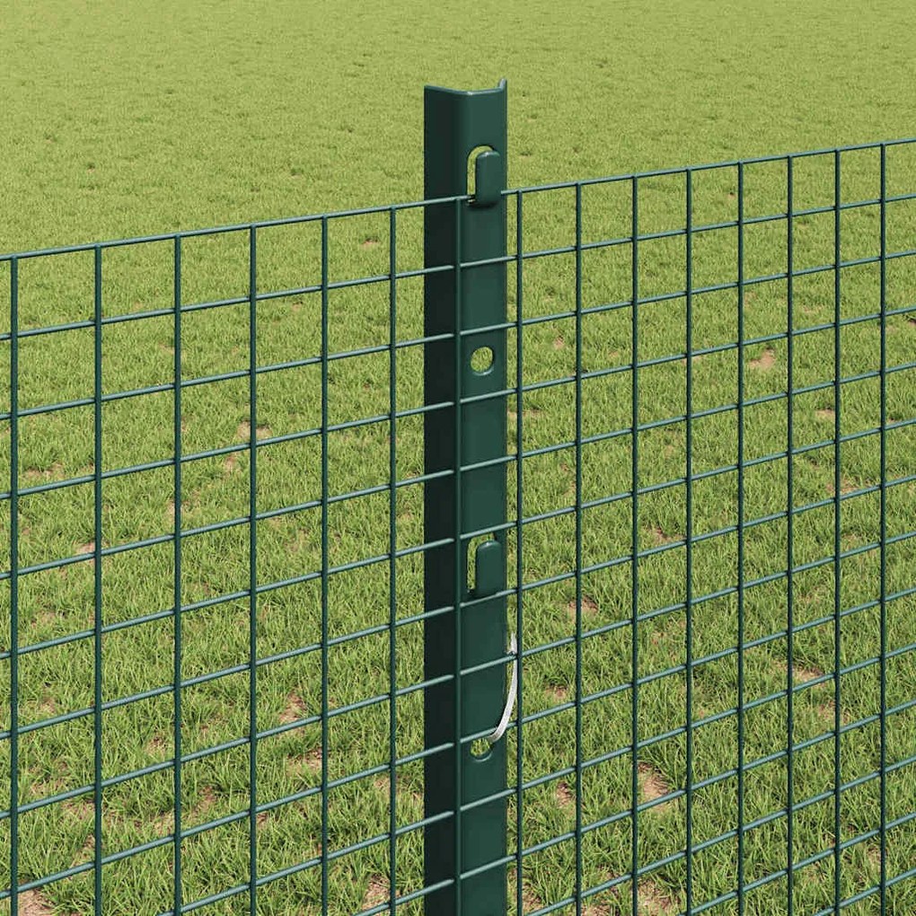 Svařovaná drátěná plotovina s tyčkami 10 x 1,2 m Zelená 3336449