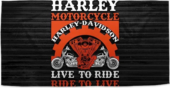 Sablio Ručník Harley-Davidson Live to ride, ride to live - 70x140 cm