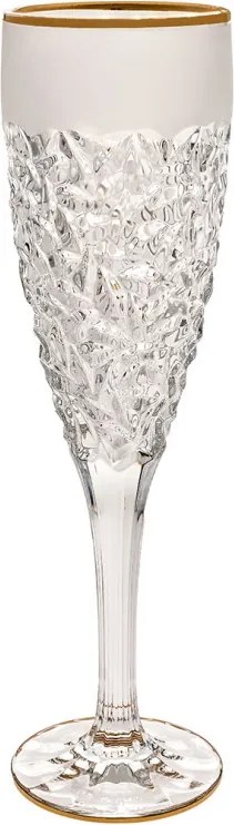 BOHEMIA JIHLAVA NICOLETTE GOLD/MAT SKLENICE NA ŠAMPAŇSKÉ 180ML SADA 6KS